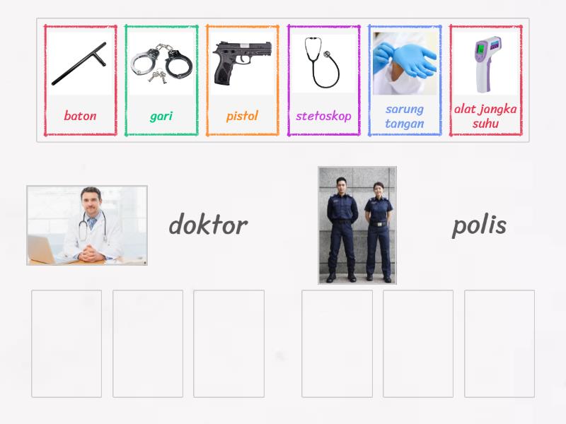 doktor atau polis? - Group sort