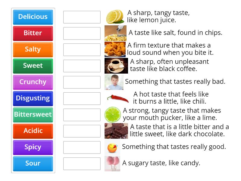 Flavor Vocabulary - Match up