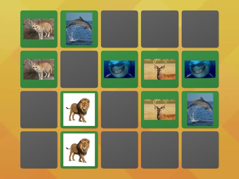 matching animals - Matching pairs