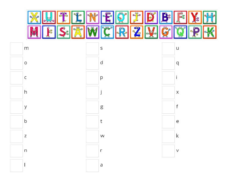 Letters-2 - Match up
