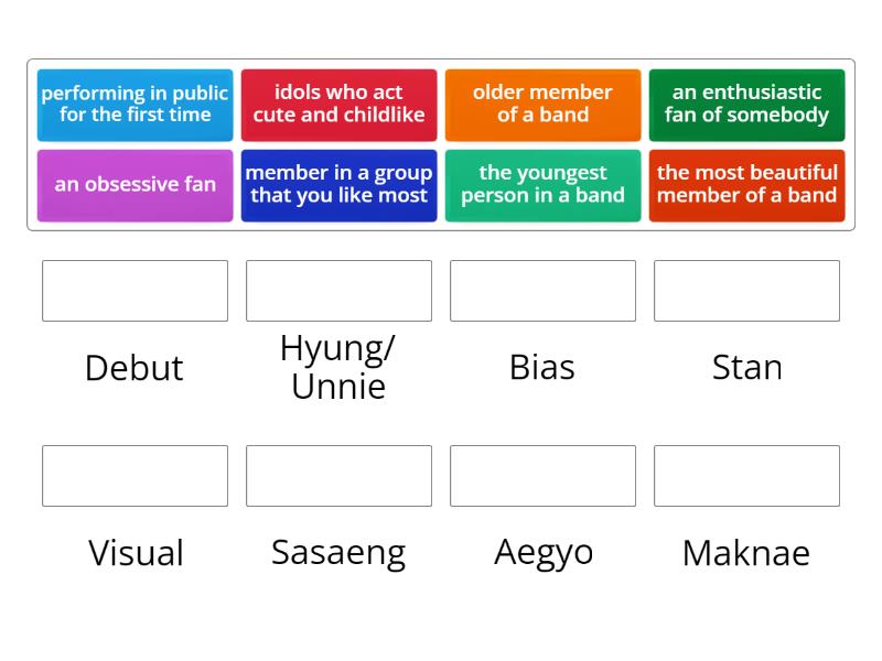 K-pop slang - Match up