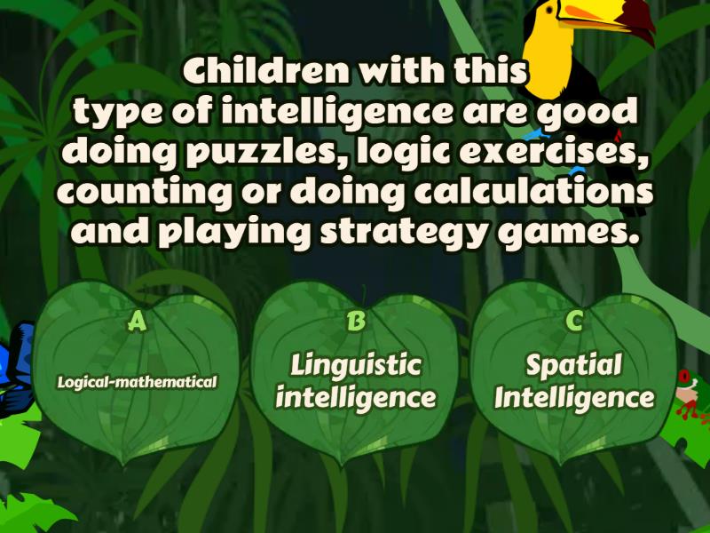 The eight types of intelligence - Quiz
