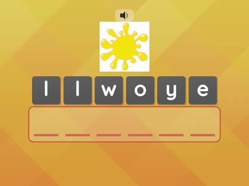 Colours - Anagram
