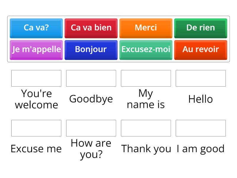 How well do you know French? - Match up