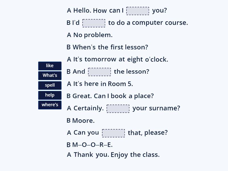 EMPOWER A2 1C-2d - Complete the sentence