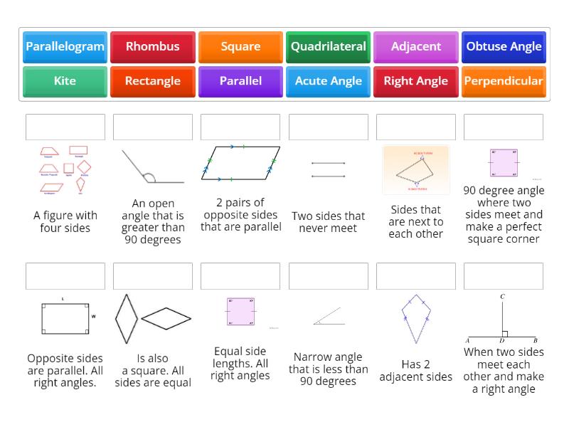 Geometry Vocabulary - Match up