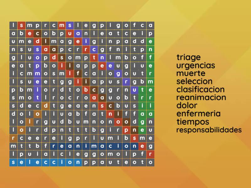 TRIAGE - Wordsearch