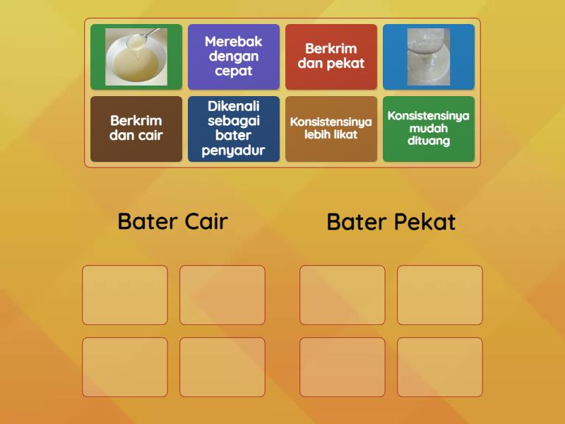 JENIS BATER - Group sort