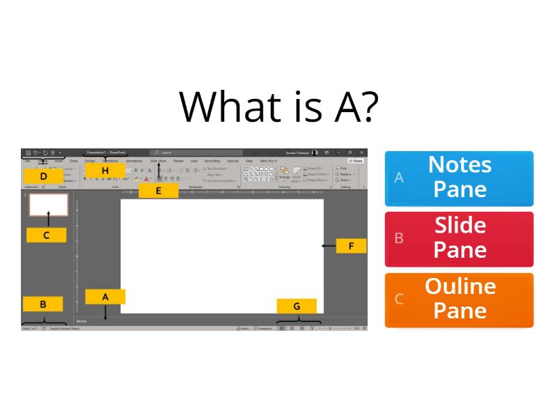 on Identifying PowerPoint Elements - Quiz