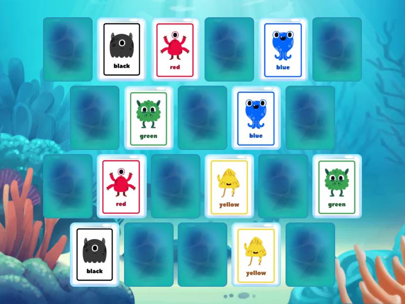 match color monsters - Matching pairs