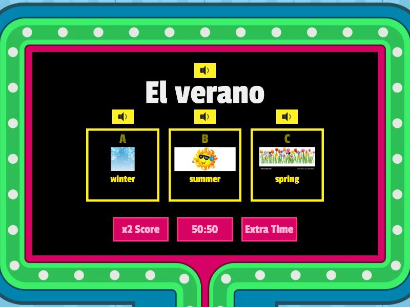 el verano - Gameshow quiz