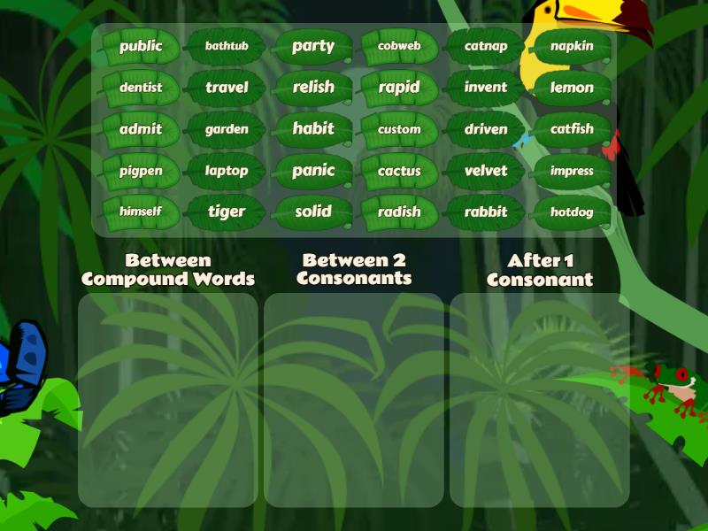 Syllable Division Sort - Group sort