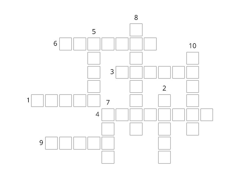 kids 3 unit 4 - Crossword