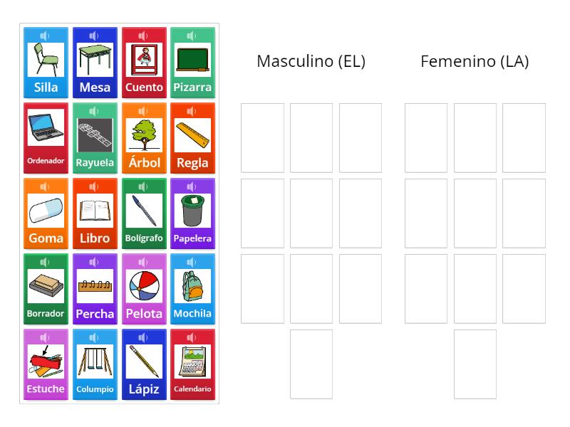 Masculino o Femenino - Group sort