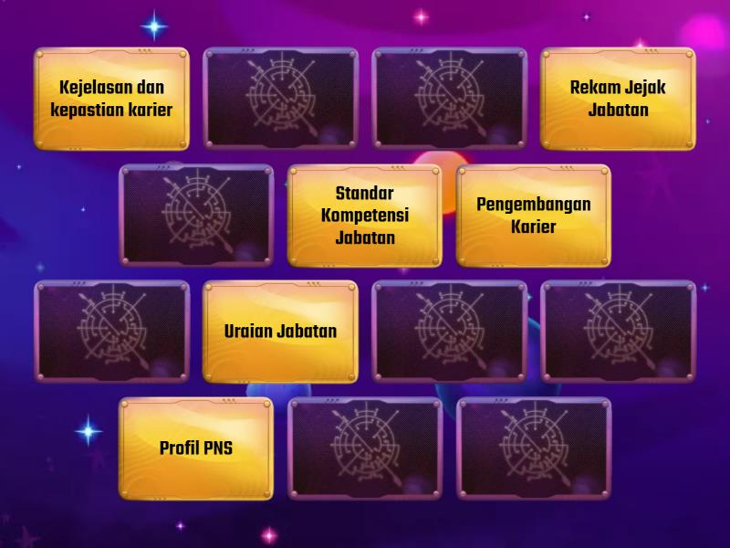 Cocokan masing-masing kata kunci yang ada - Matching pairs