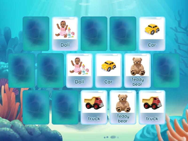 Toys Matching game - Matching pairs
