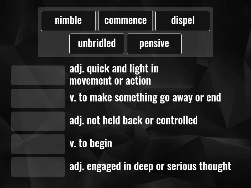 "Amigo Brothers" Commonlit Vocabulary - Match up