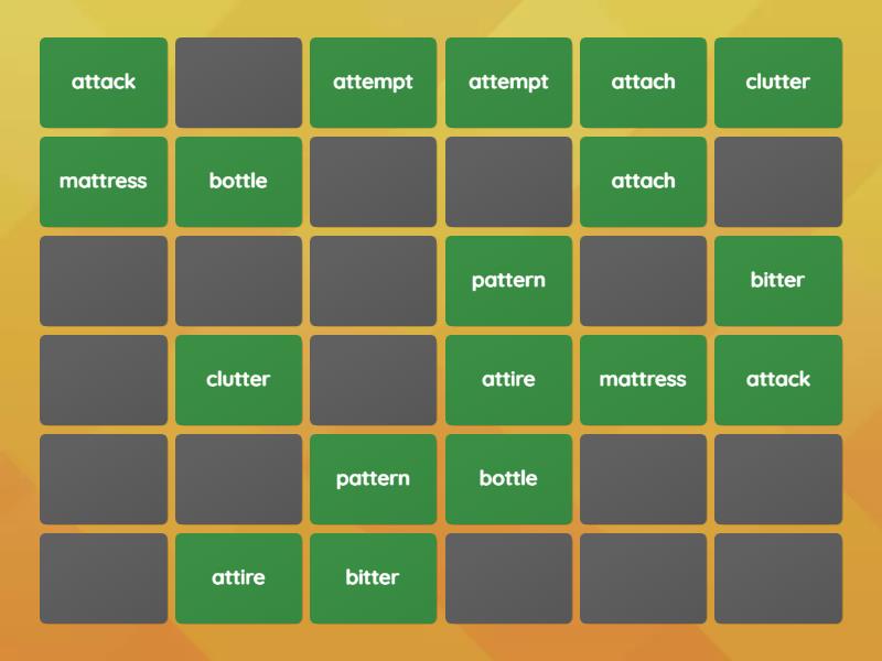 tt Spelling Patterns - Matching pairs