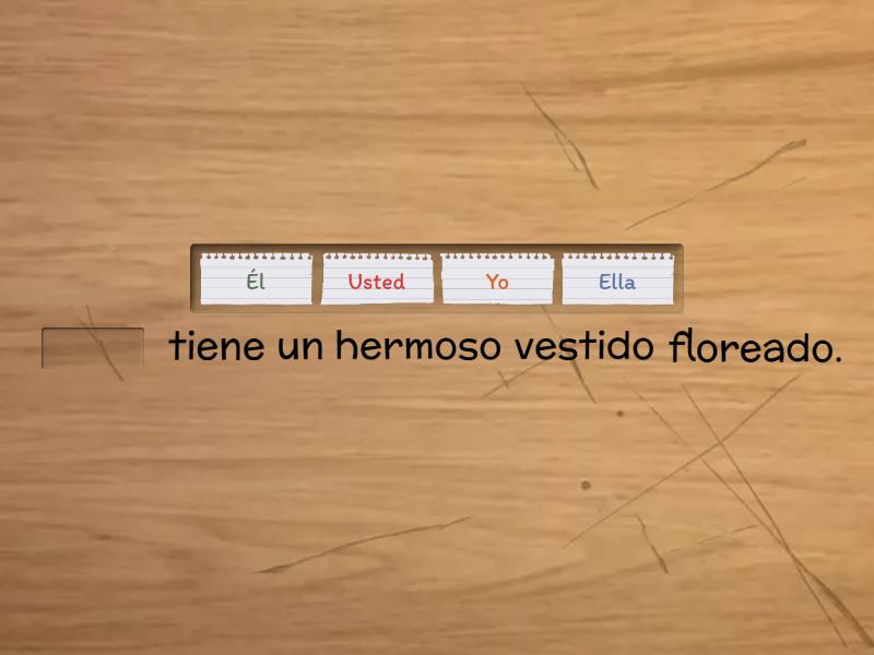 Actividad Pronombres Personales - Missing word