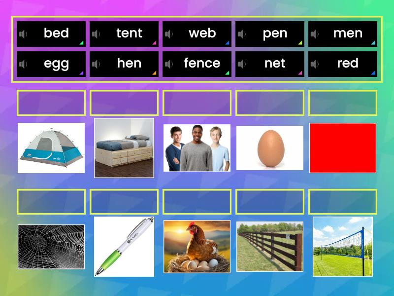 Short vowel e - Match up