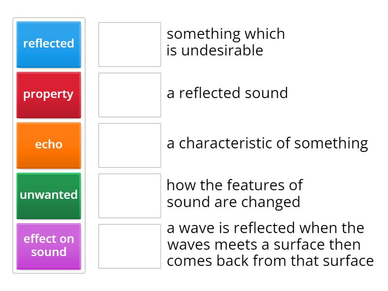 Y7 6.2 Key Terms - Match up