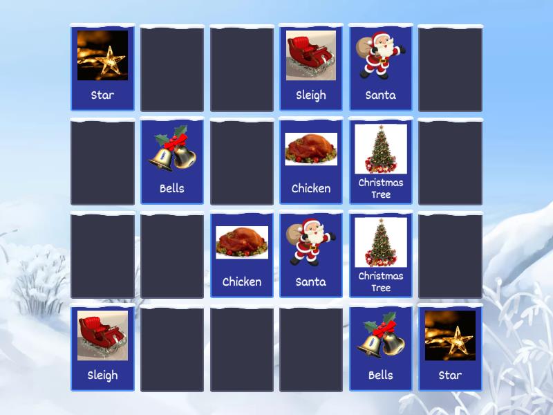Christmas vocabulary game - Parejas