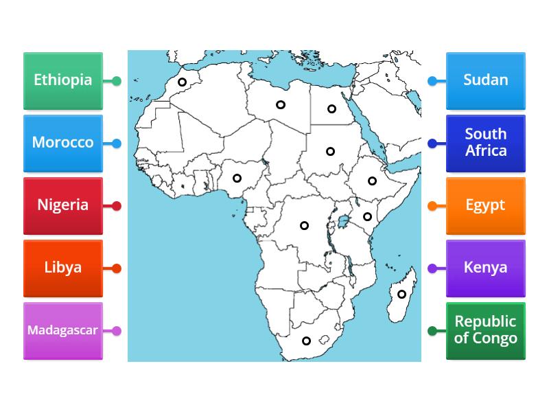 Africa Map Label - Labelled diagram