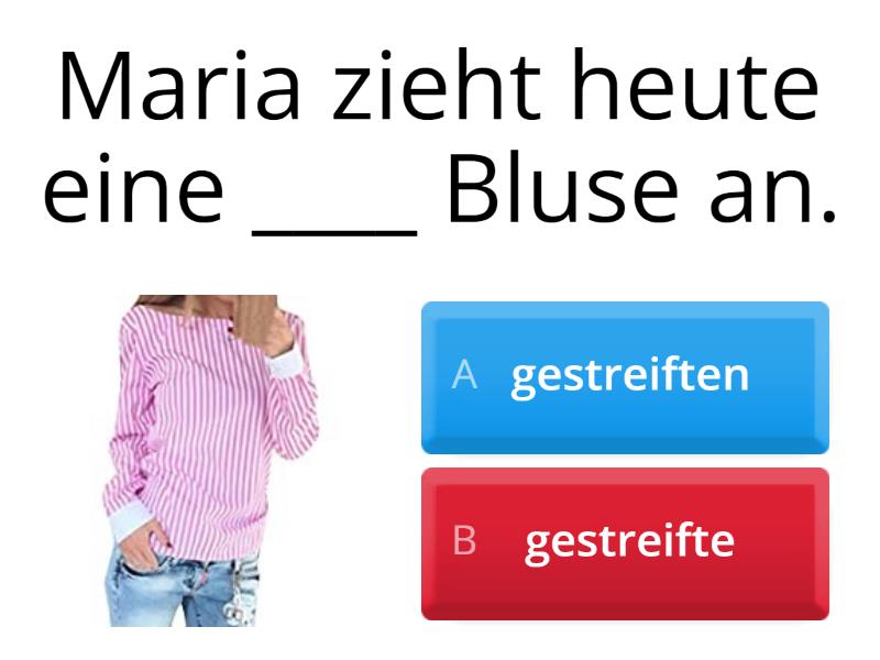 Deklination der Adjektive (Nom.,Akk., Dat.) - Cuestionario