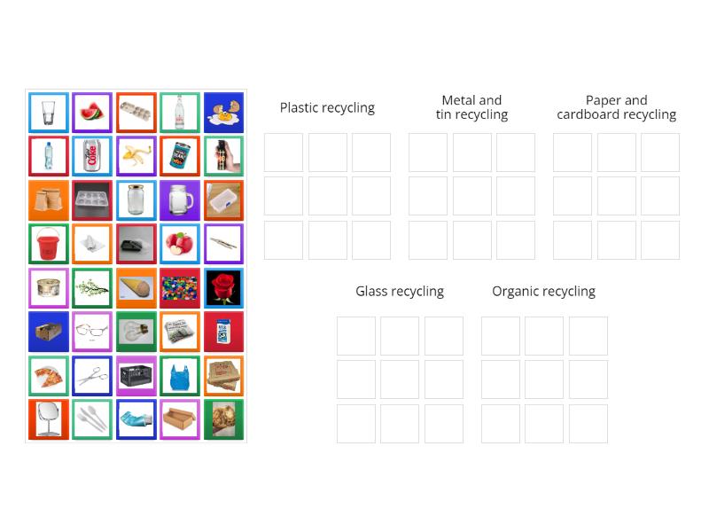 Recycling Matching Game - Group sort
