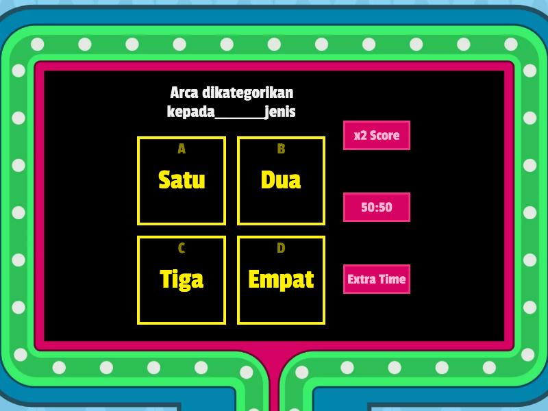 Kuiz Arca Berfungsi dan Arca Estetika - Gameshow quiz