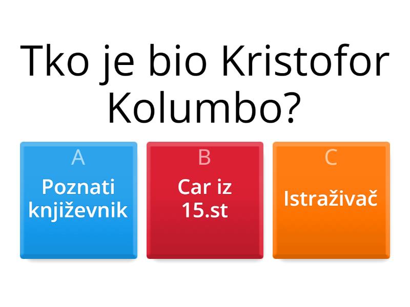 Kristofor Kolumbo - Quiz