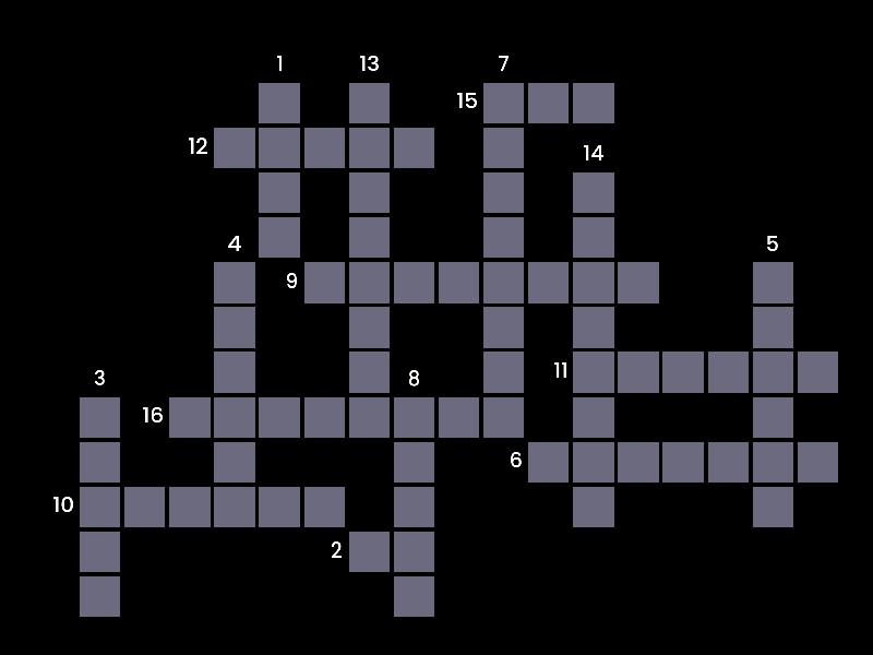 YCT 6 - Lesson 3 - Crossword