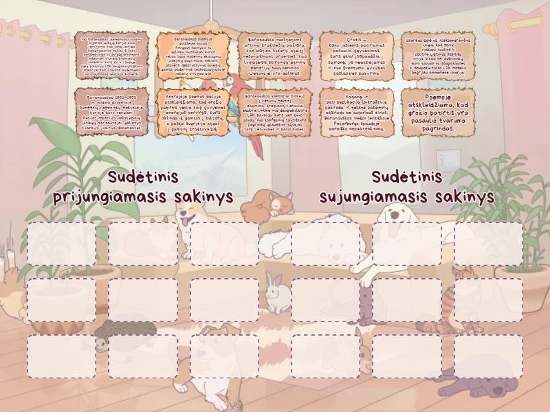 Vientisinis ir sudėtinis sakinys. Antanas Baranauskas - Group sort