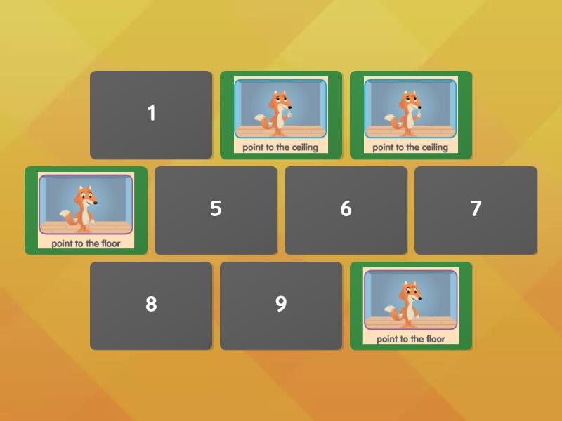 Instructions - Matching pairs