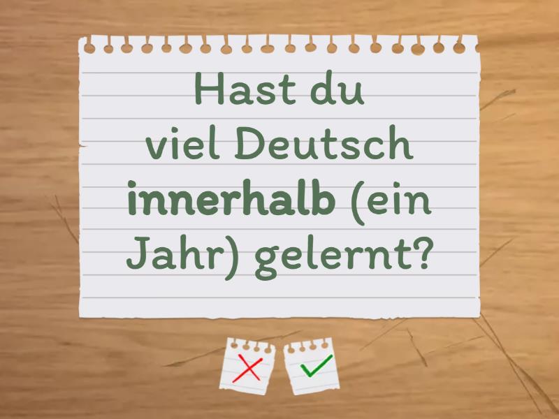 innerhalb, außerhalb - Flash cards
