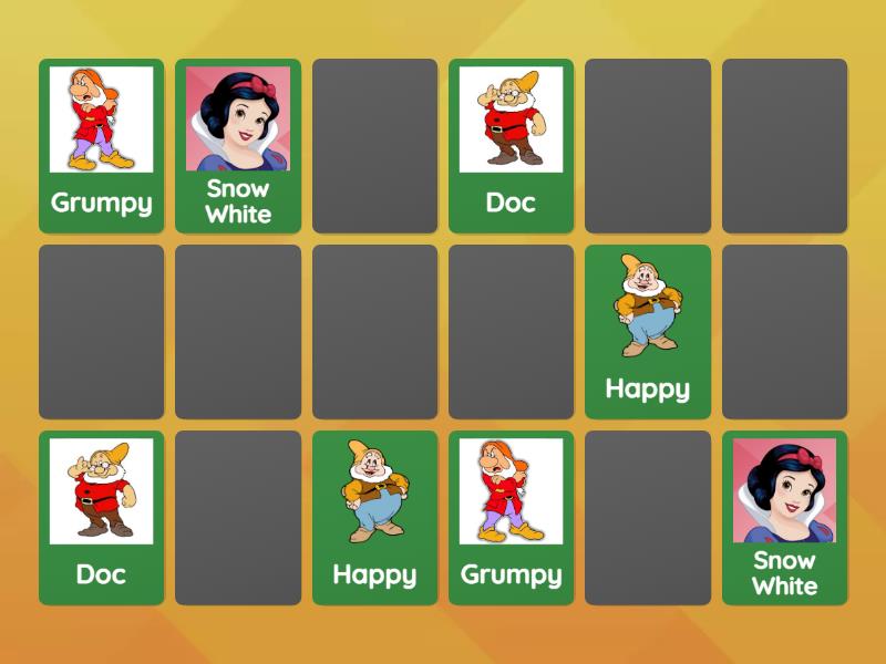 Snow white - Matching pairs
