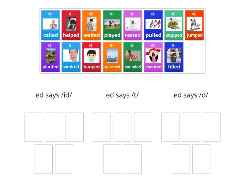 Sounds of /ed/ EAL - Group sort