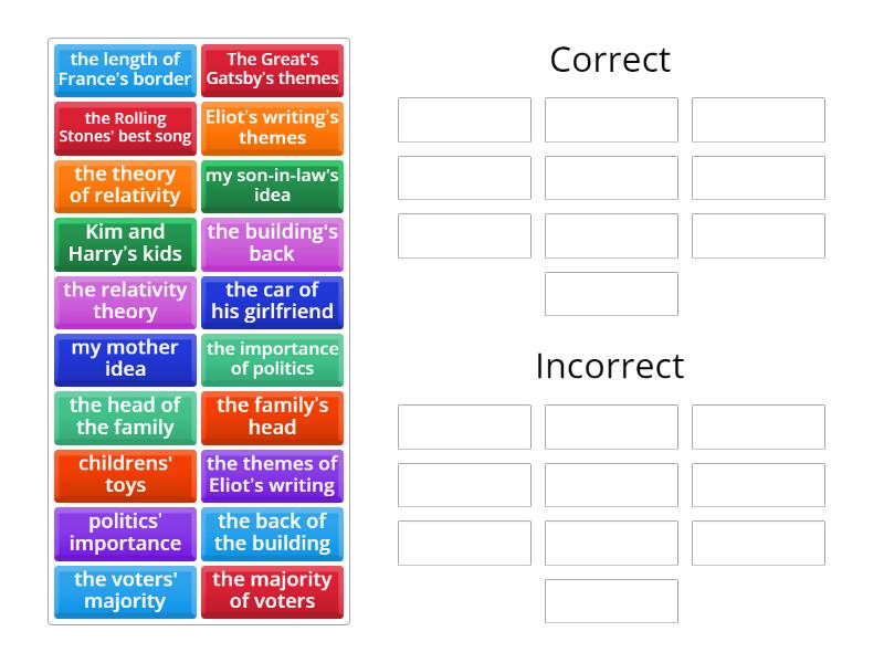 C1.2 L9 Correct or incorrect? - Group sort