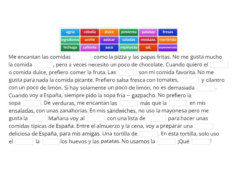 Avancemos 2 Unidad 5 Lección 1 - Complete the sentence