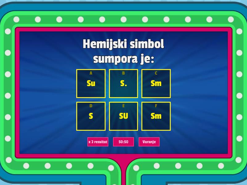 HEMIJSKI SIMBOLI - Gameshow quiz