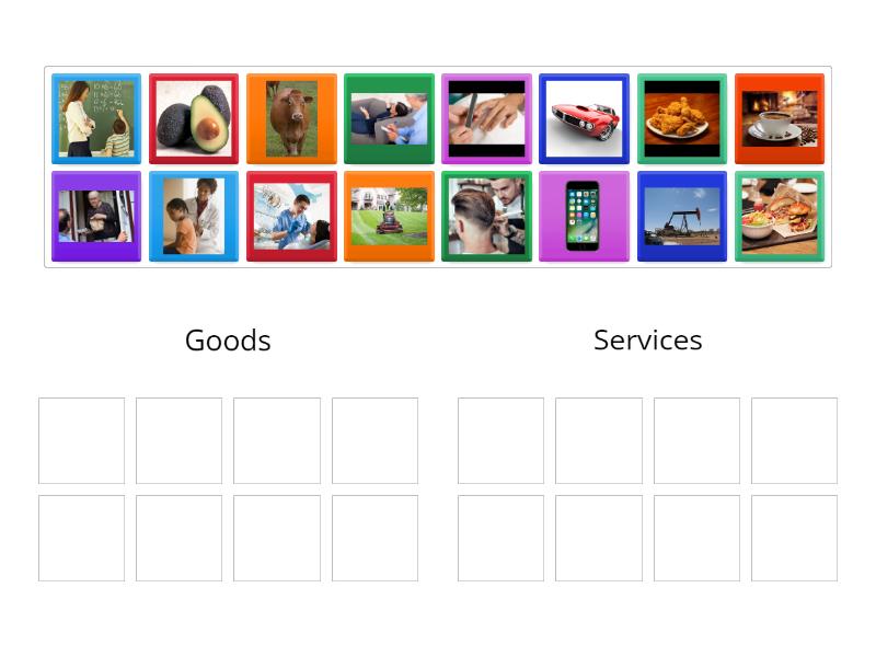Goods or Services? - Group sort