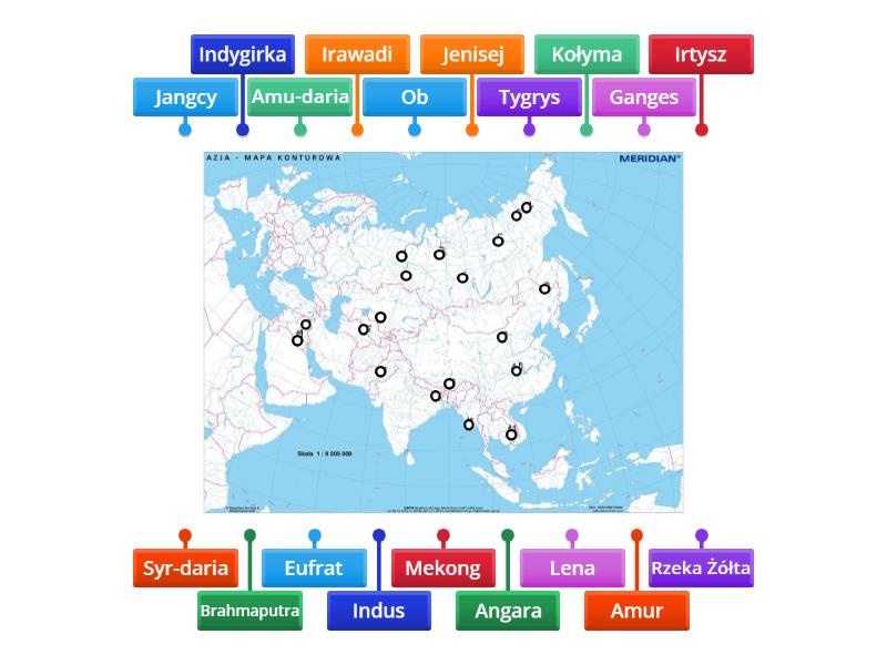 Azja rzeki - Labelled diagram