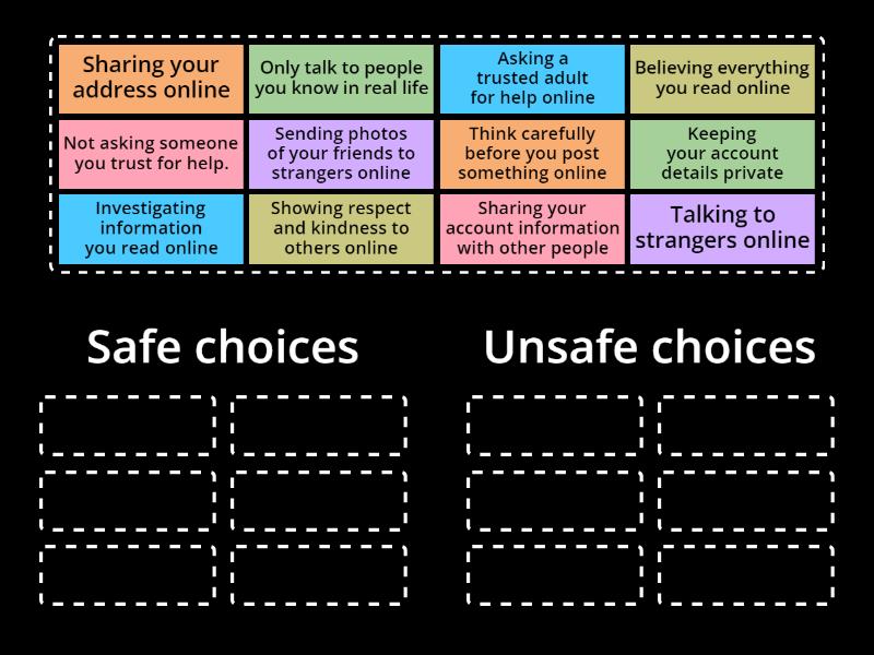 Digital Safety - Group sort