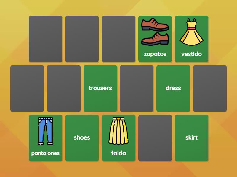 Unit 8. Clothes - Parejas