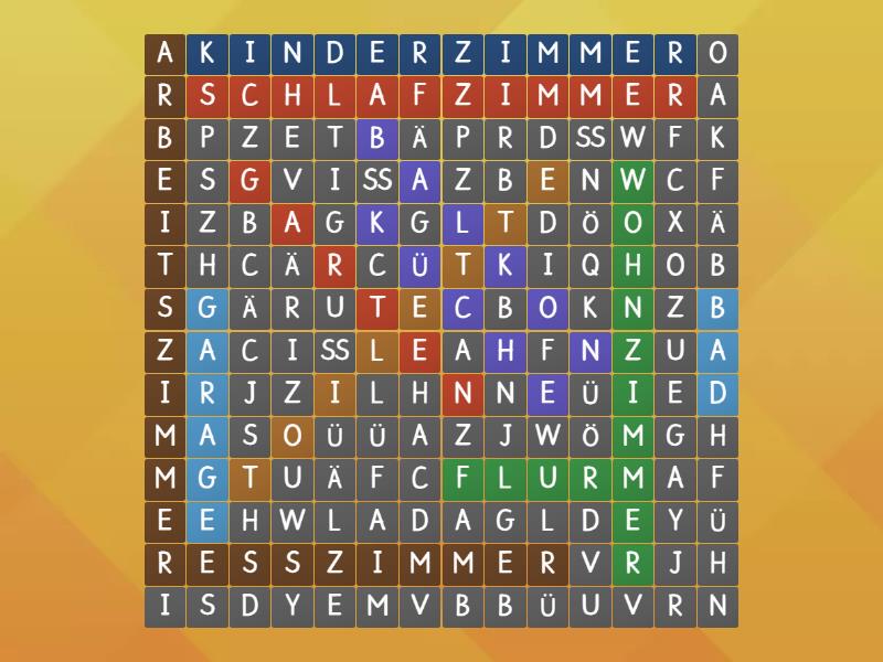 die Wohnung - Wordsearch