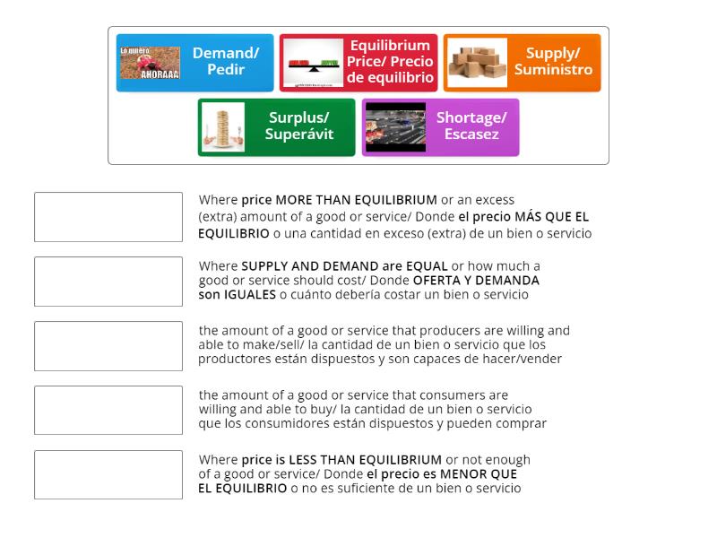 Supply + Demand (spanish) - Match up