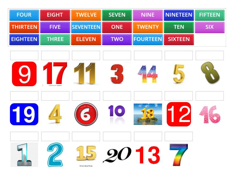 MATCH THE NUMBERS - Match up