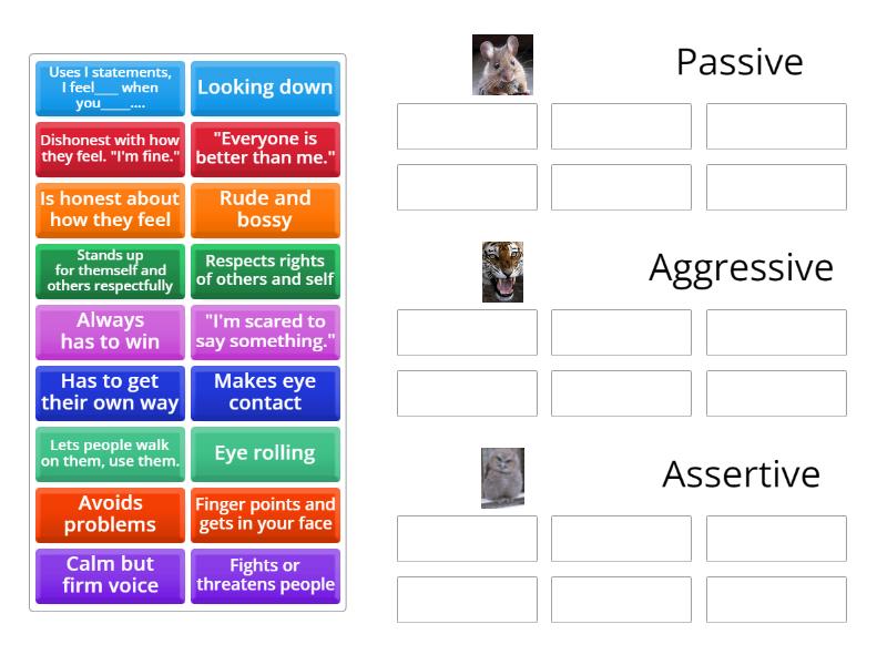 Communication Styles: Be Assertive - Group sort