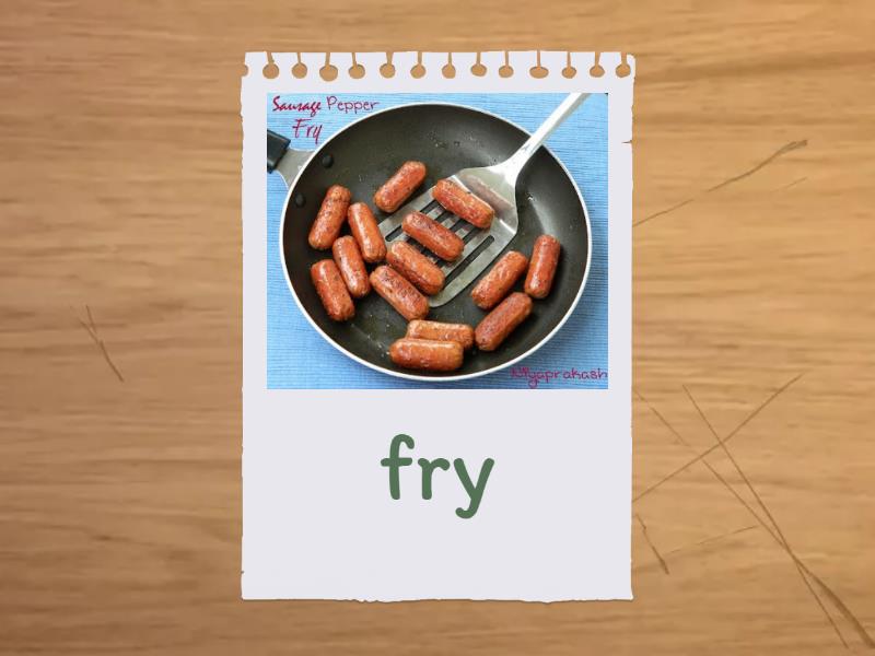 How to make a hamburger - Flash cards