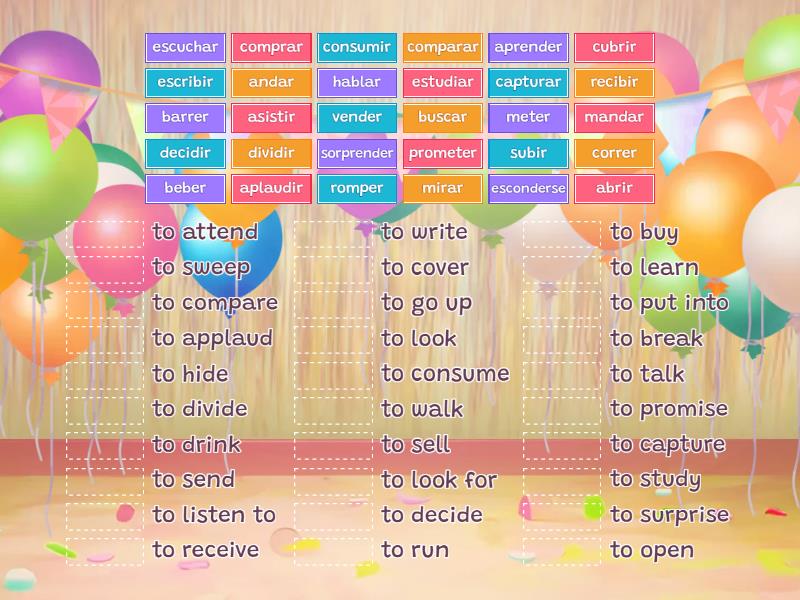 (3) Verbs - infinitives (Cuadernillo) - Associação